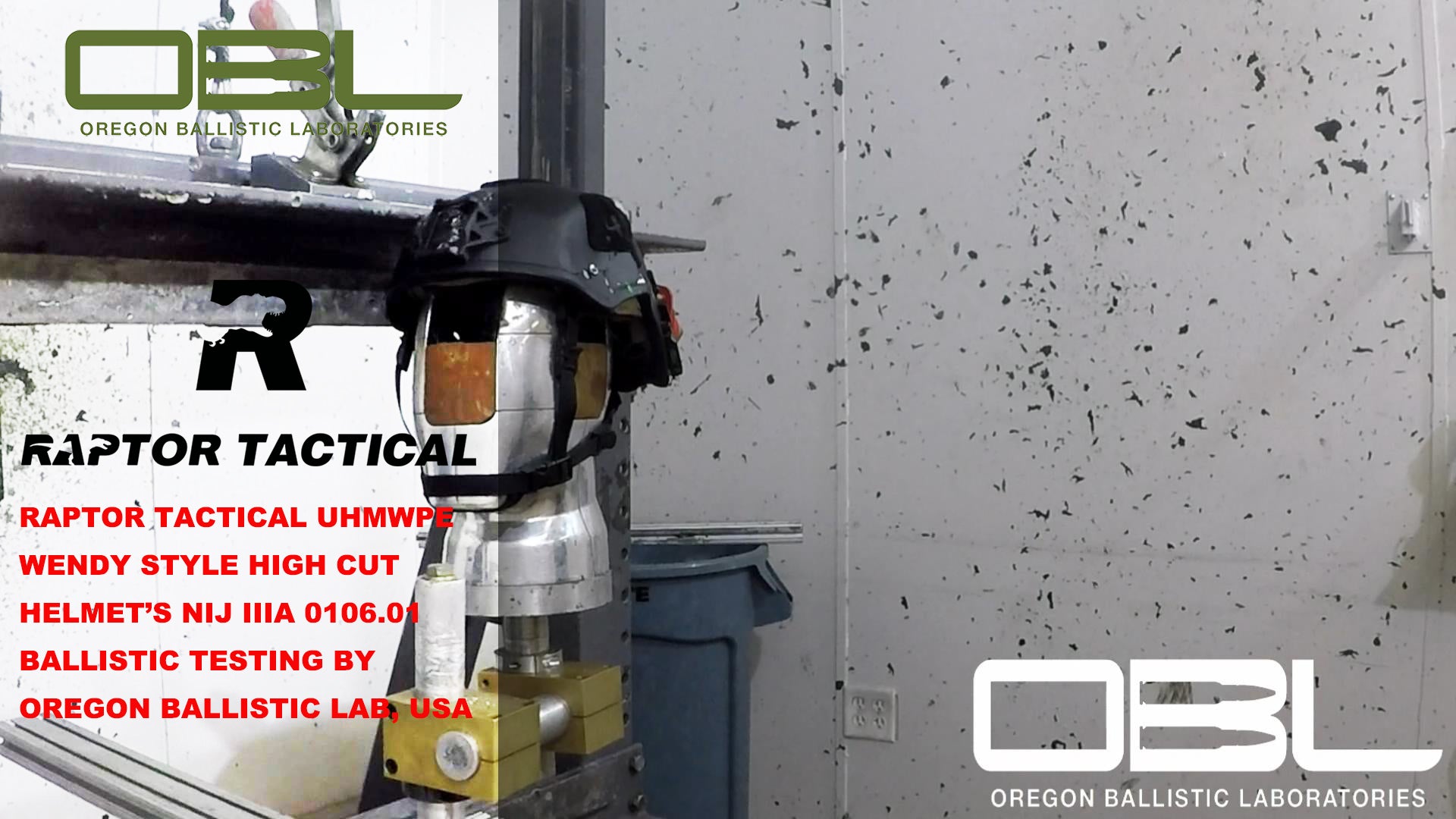 Raptor Tactical Wendy High Cut Helmet Testing Video By OBL USA – Raptor ...